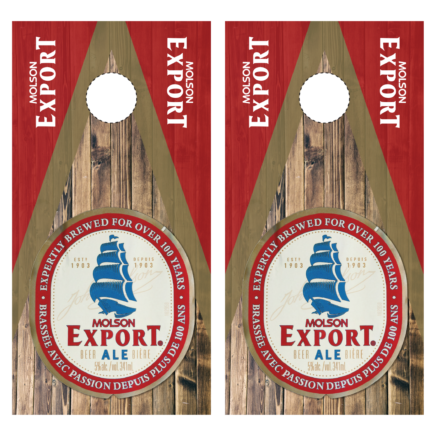 Molson Export Cornhole Wraps | Custom Cornhole Wraps Creative Cornhole – CreativeCornhole