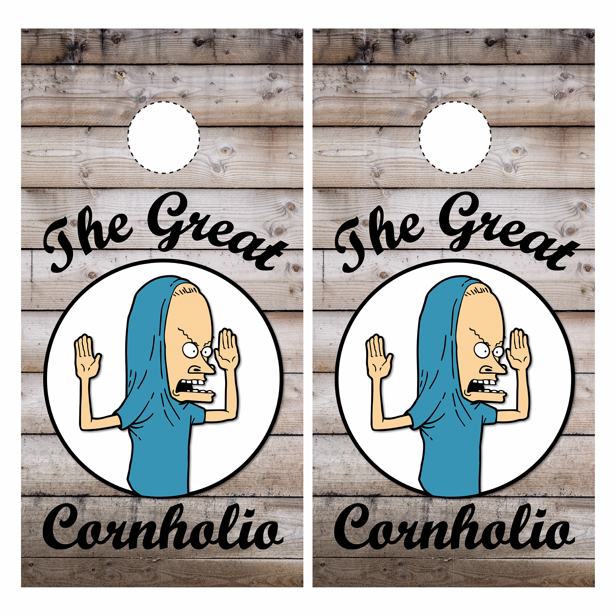 Cornholio Cornhole Wraps Beavis Butthead Cornhole | Custom Cornhole ...